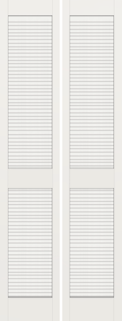 Primed Louver Over Louver Bifold Slab | GC Supply