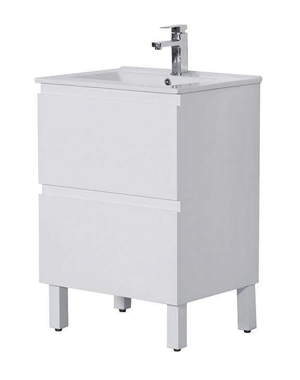 Riva White Vanity with Legs | GC Supply